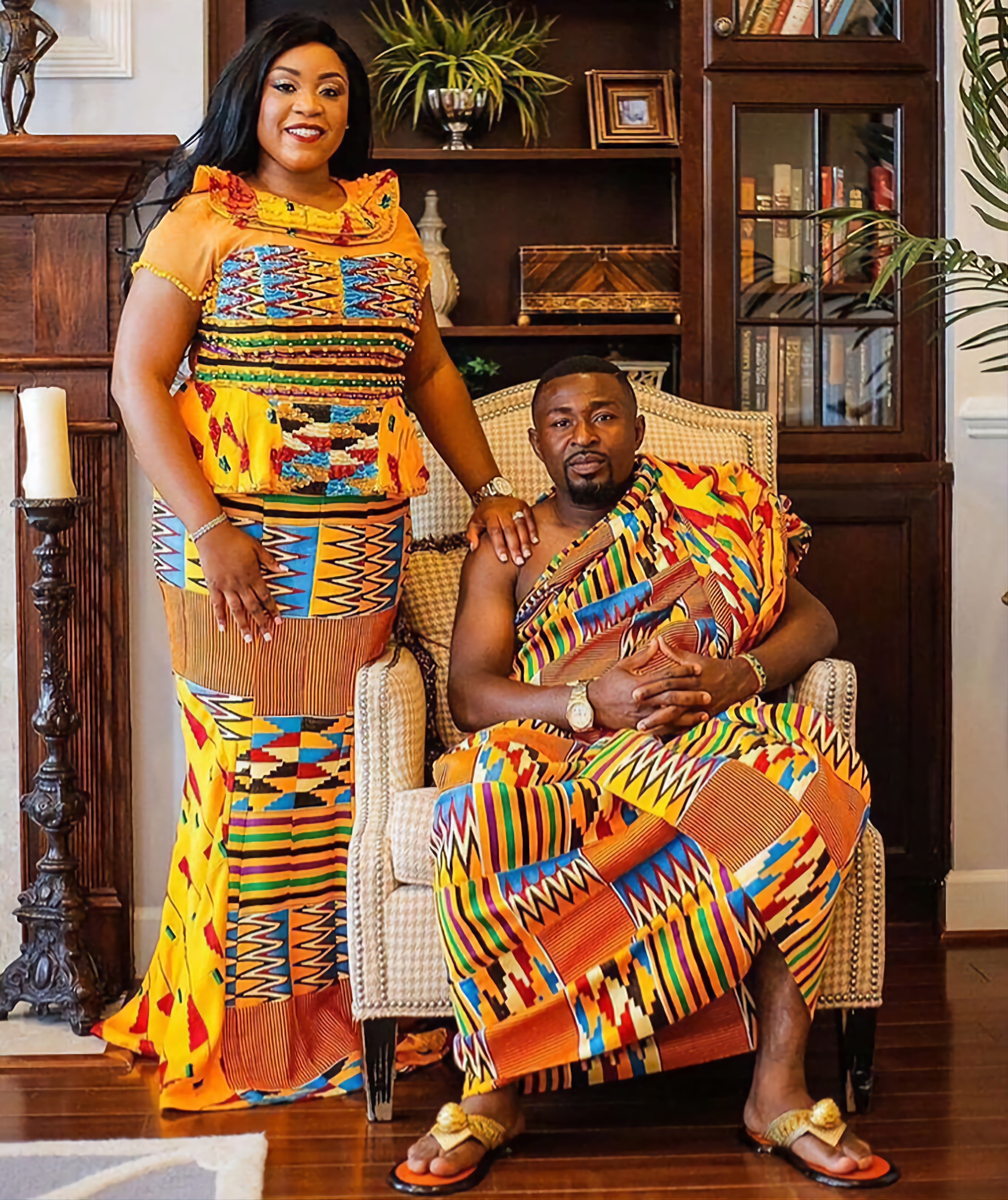 MG Premium Combination Hand Weaved Kente Cloth P875