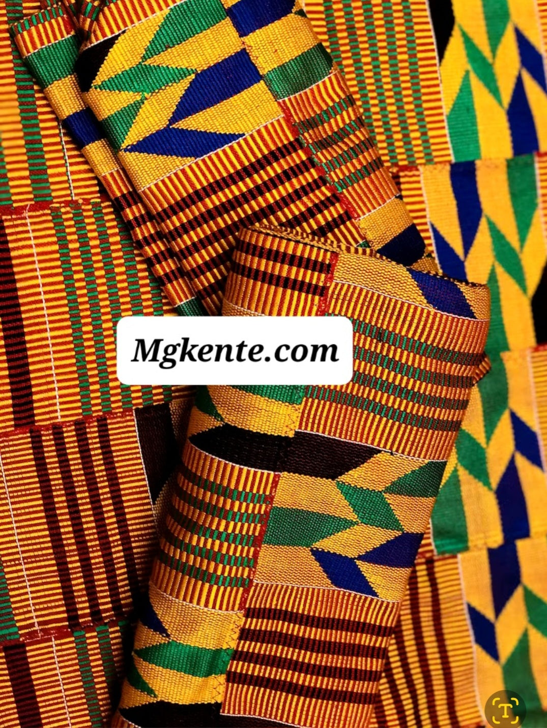 Authentic Hand Weaved Kente Cloth A2589